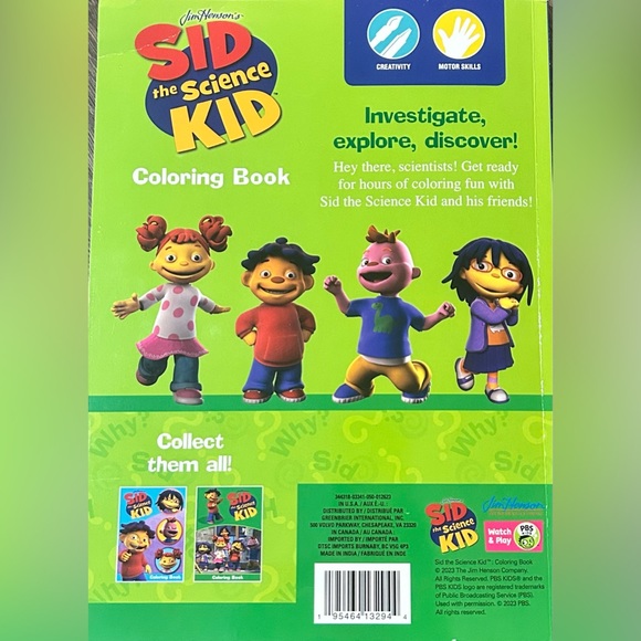 Other | Jim Hensons Sid The Science Kid Coloring Book | Poshmark